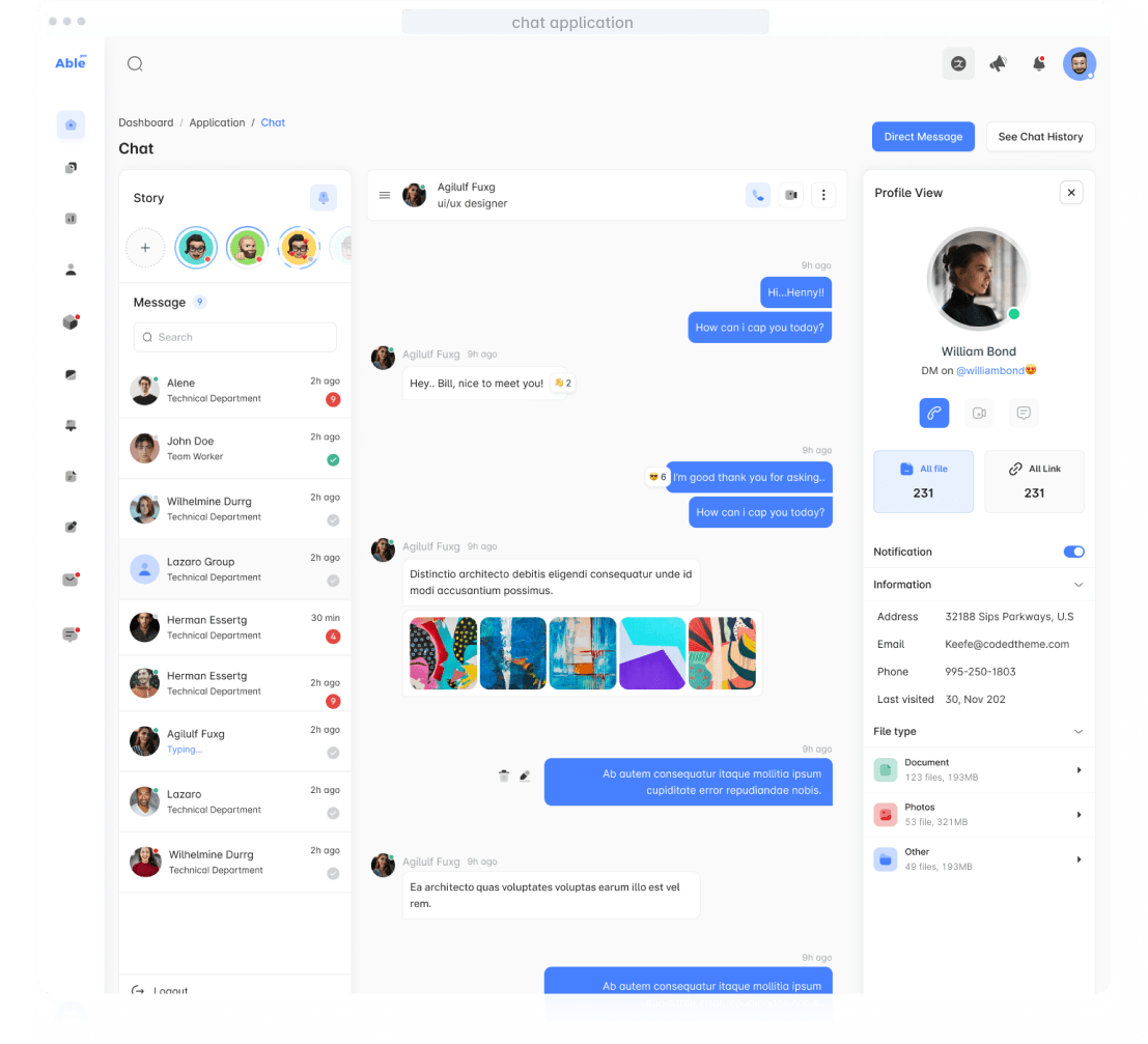 Able Pro Material UI React Dashboard Template